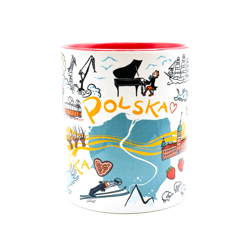 Kubek Polska Symbole - Gliniana Kura